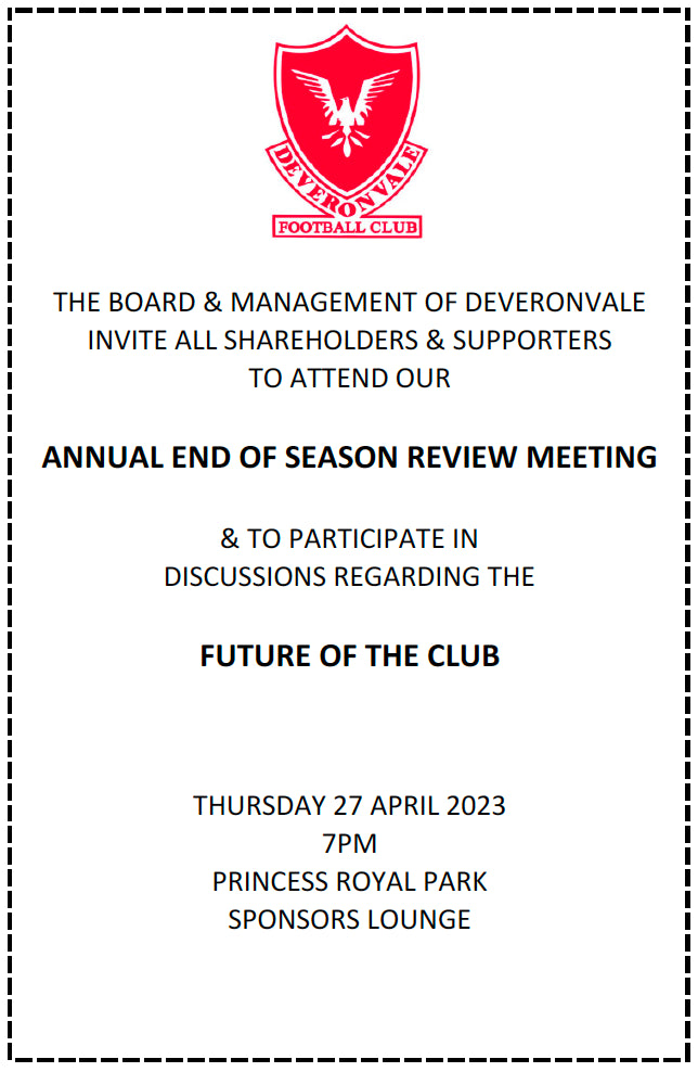 End of Season Review – Deveronvale Football Club